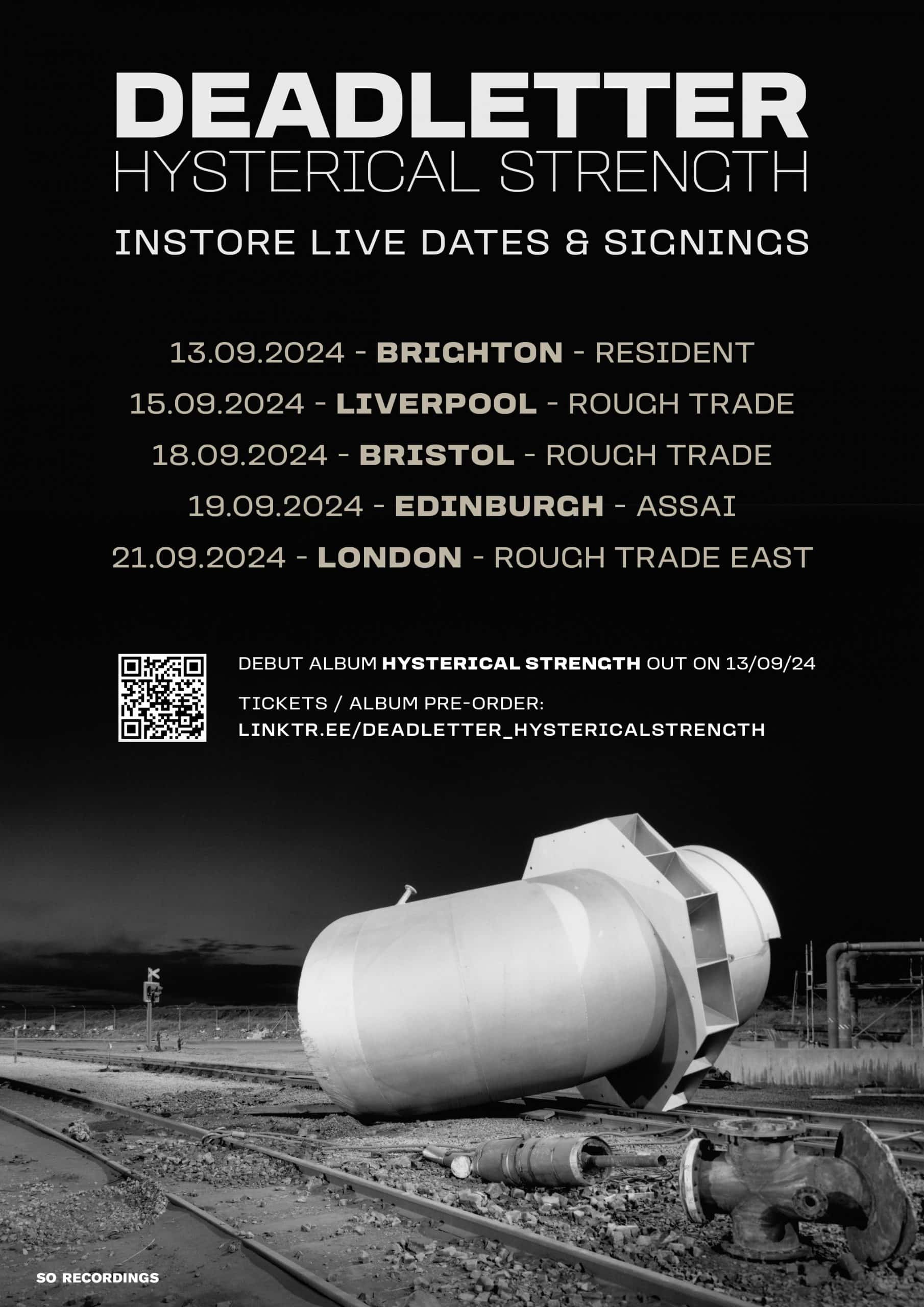 DEADLETTER Announce Debut Album, Hysterical Strength - Indie is not a genre